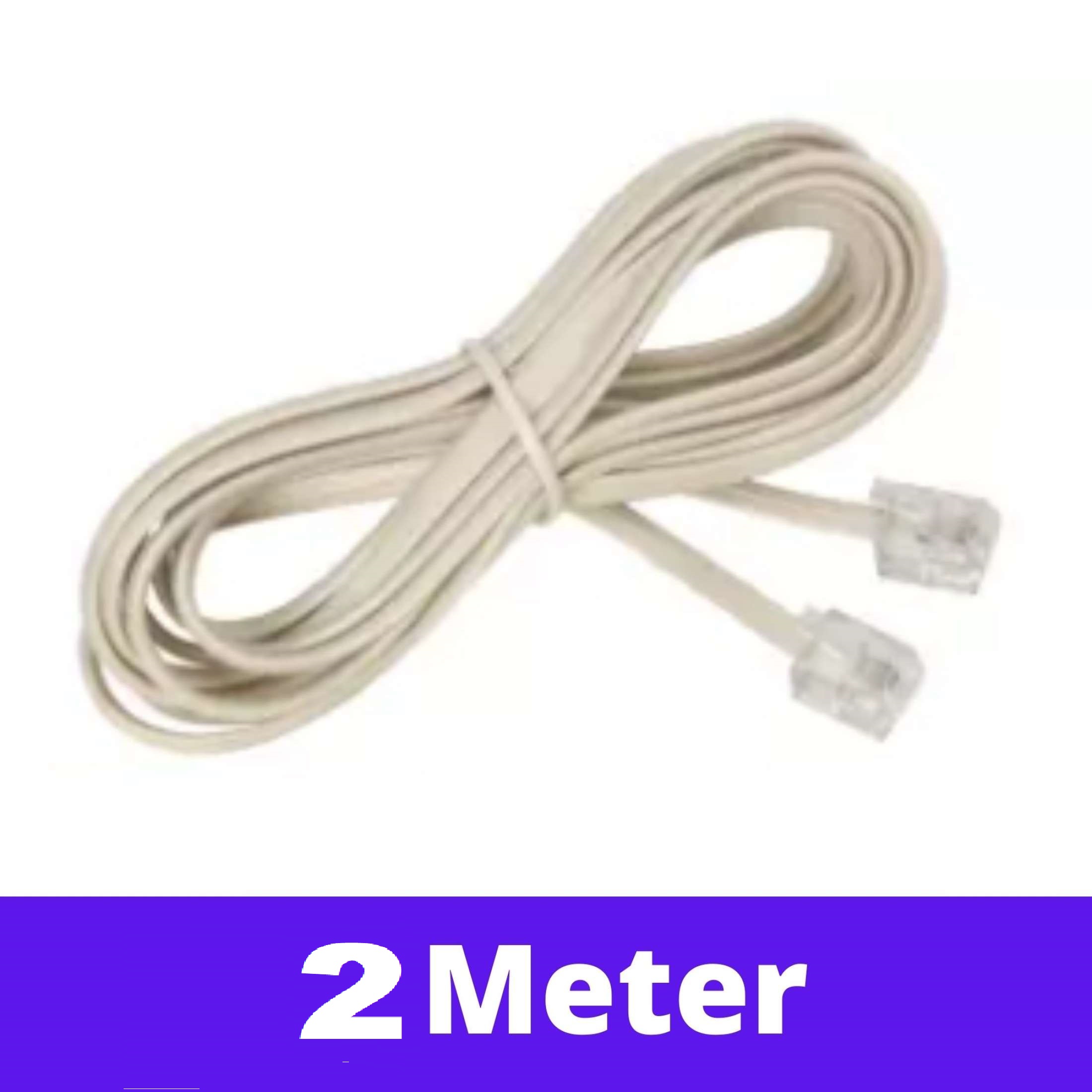 2 Meter Telephone / Landline Phones/ Intercom PBX Ready Cable Extension ...