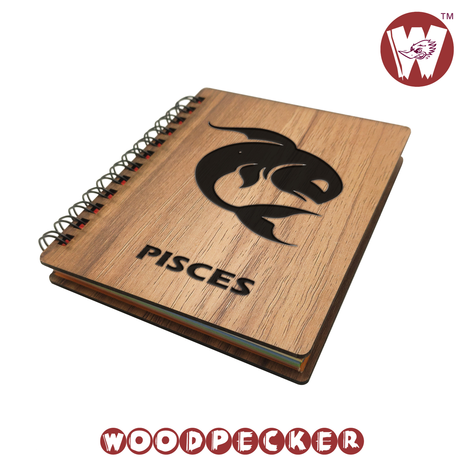 Mini Wooden Notebook Zodiac Pisces | Daraz.com.bd