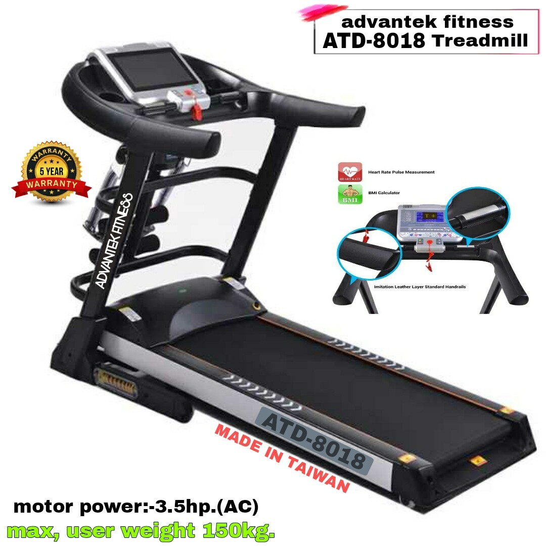 MODEL ,ATD 8018,AC MOTORIZED TREADMILL,MULTIFUNCTION -BLACK 3.5HP ...