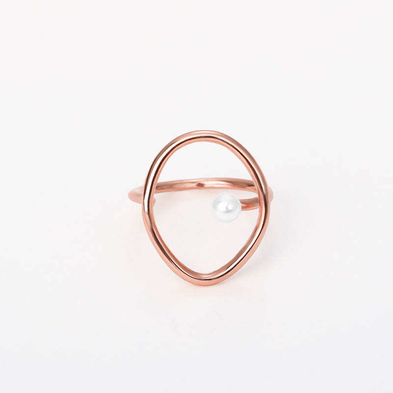 Trendy stainless steel gold plated jewelry new stackable finger rings ...