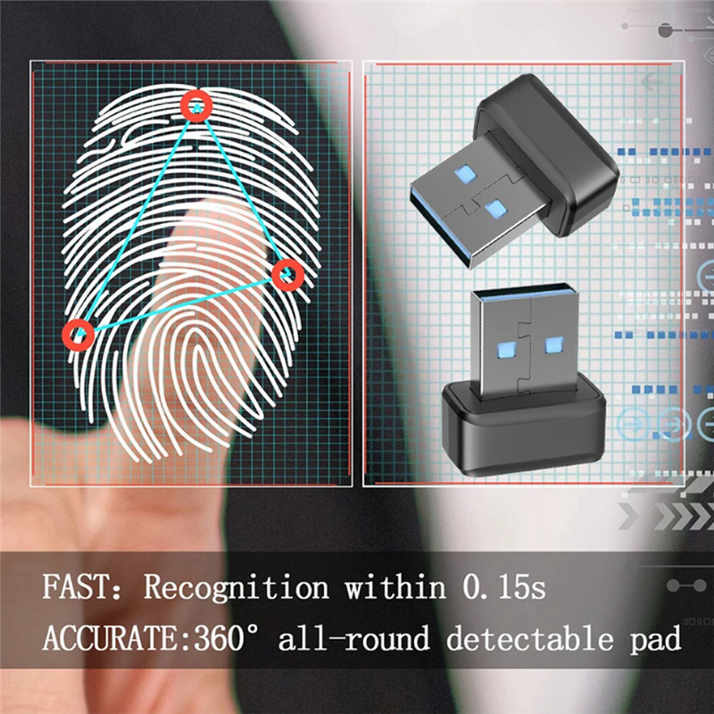 USB Fingerprint Key Reader U2F Biometric Fingerprint Scanner Anti ...