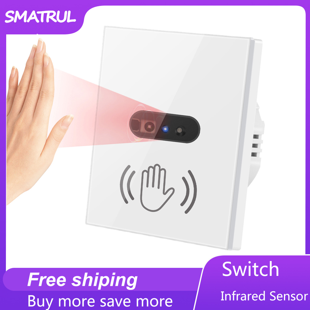 SMATRUL - Wall Infrared Sensor Light Switch, No Need to Touch, Glass ...