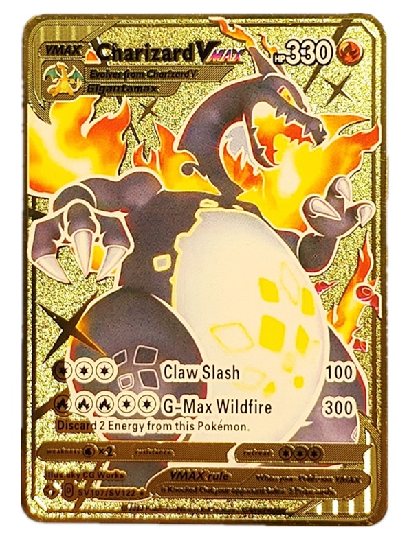 【Serendipity party】Metal Pokemon Cards Golden Letter Metal Pikachu ...