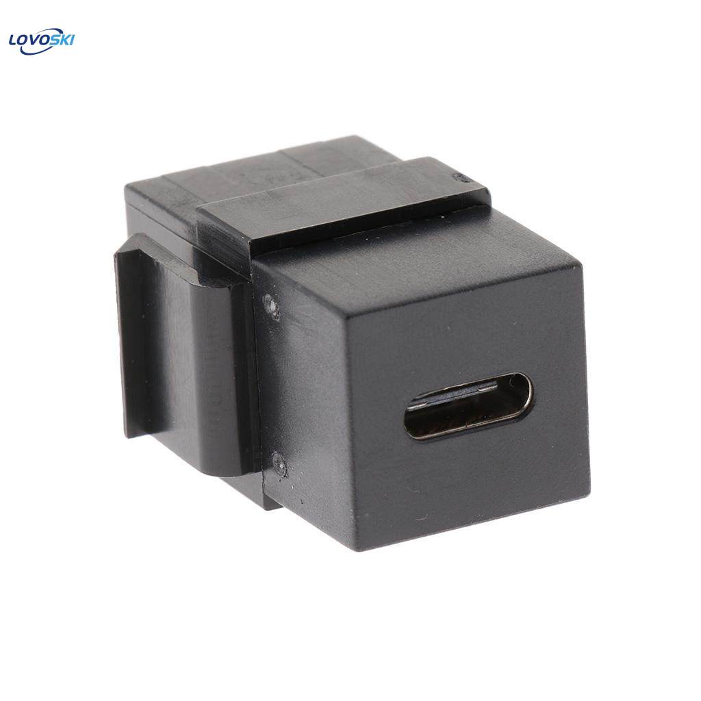 5Pcs Black Type C Insert Type Keystone Wall Jacks Female Adapter USB C ...