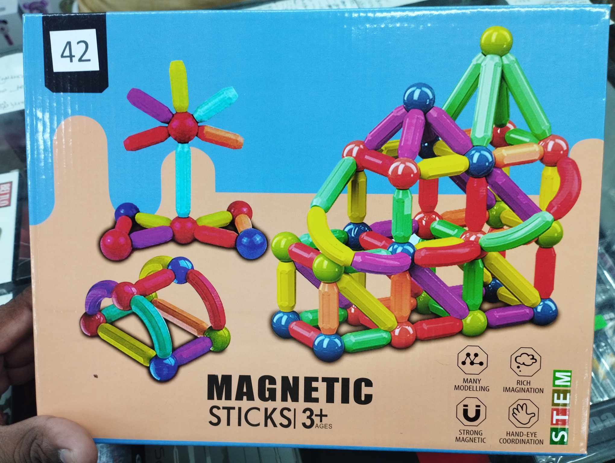 42 Pcs Magnetic Constructor Blocks Set Toys for Kids Magnet Stick Rod Building Blocks | Daraz.com.bd