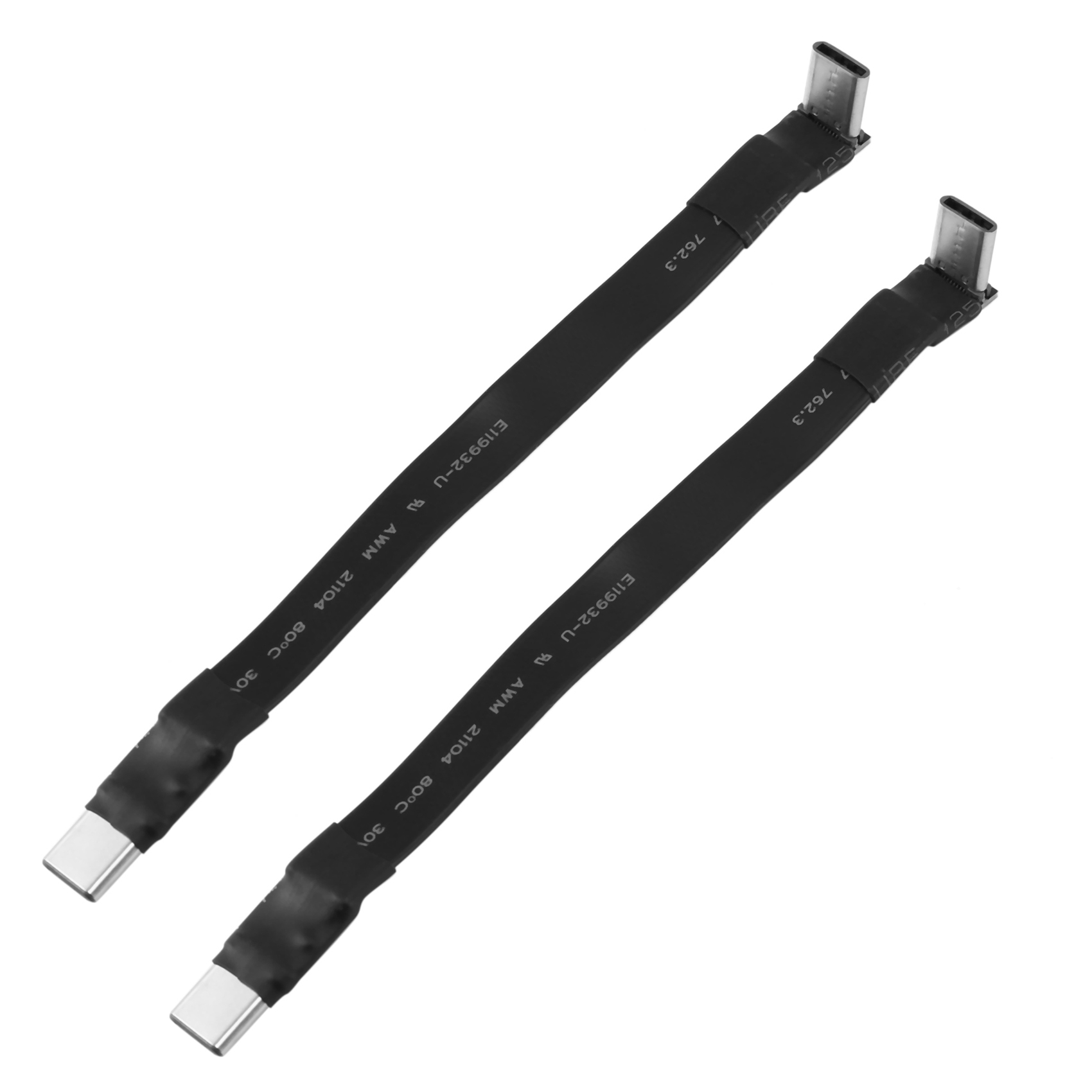 2X USB 3.1 Type C to Type C Extension Cable 90 Degree Adapter FPC FPV ...