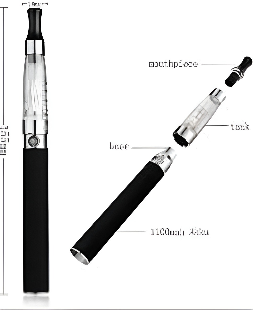EGO CE5 Vape Pen E Cigarette CE5 Disposable Vape e-Cigarette Without ...