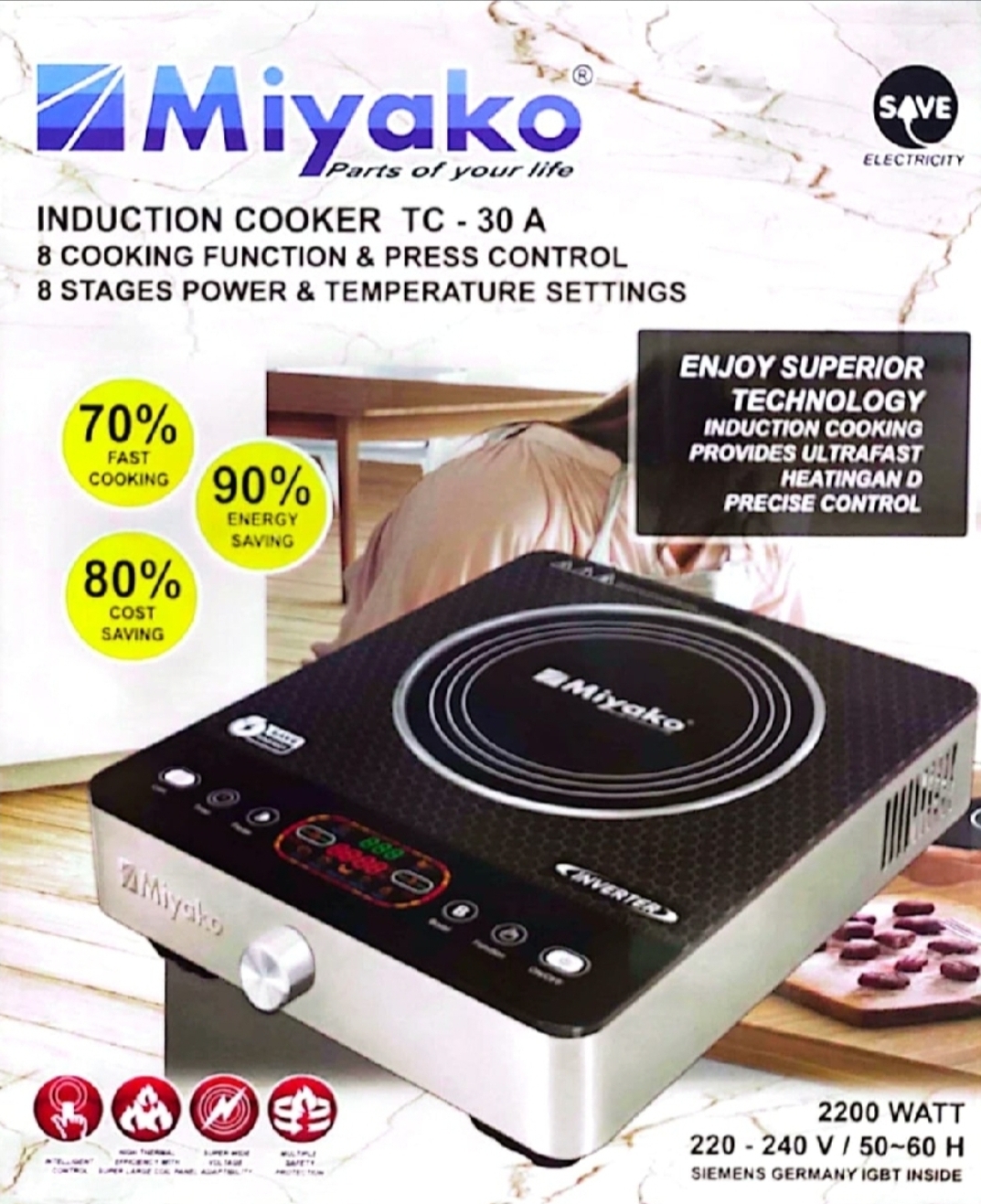 Miyako Induction Cooker TC- 30 A / 101 YK (INVERTER) | Daraz.com.bd