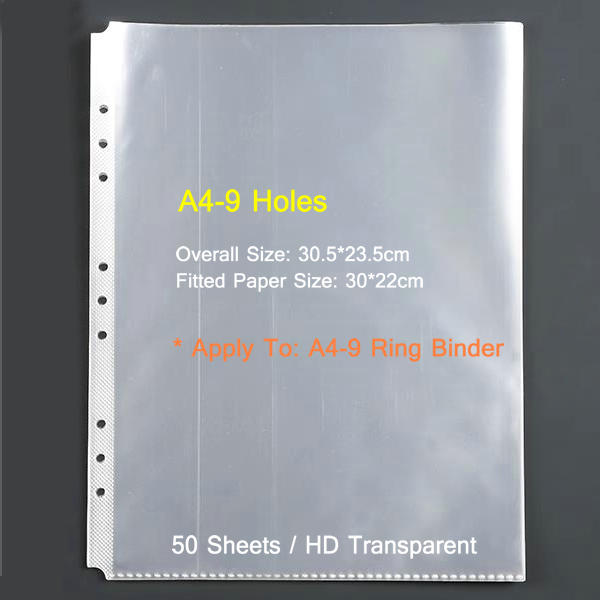 Ring Binder Folder A3 Sheet Protectors Transparent PVC Bag A2 A4 Paper ...