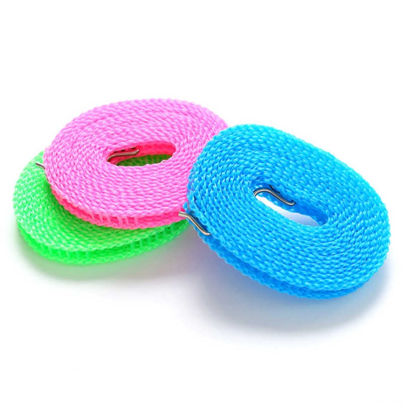 3M Outdoor Windproof Clothesline Travel Retractable Rope Washing Line ...