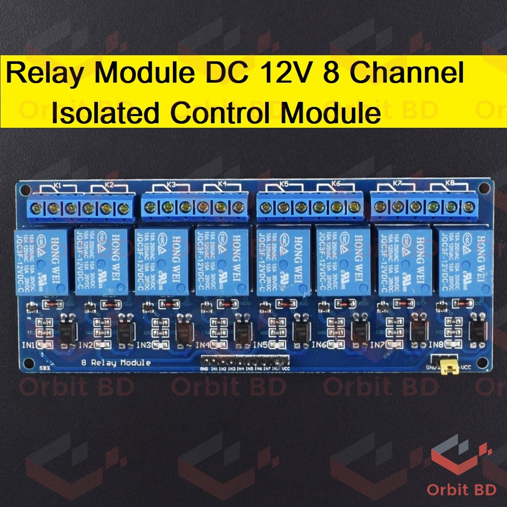 Relay Module DC 12V Eight Channel Isolated Control Module With Screw ...