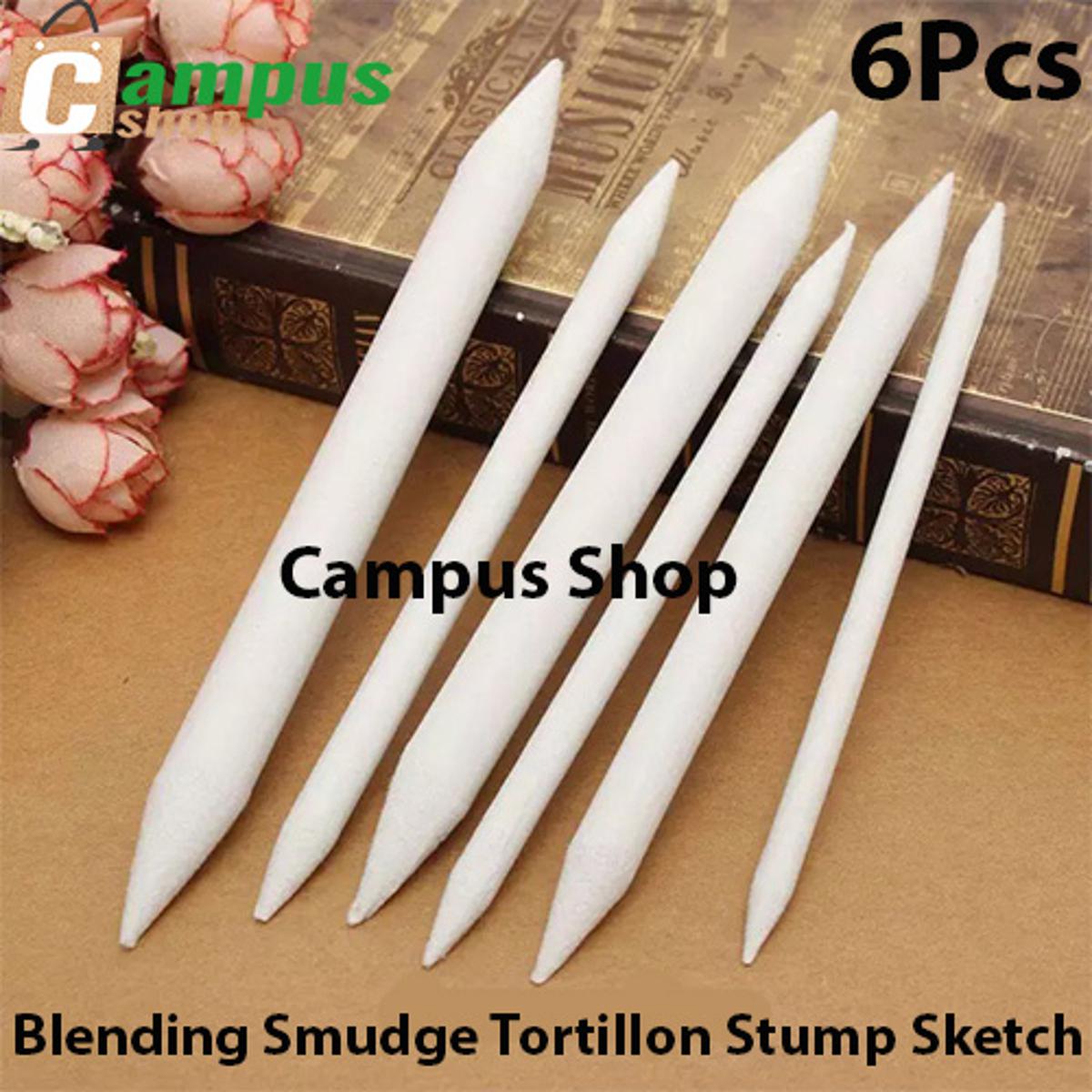 6PCs Blending Smudge Tortillon Stump Sketch 6 Sizes Art Drawing Tool Pastel 120mm 125mm 130mm ...