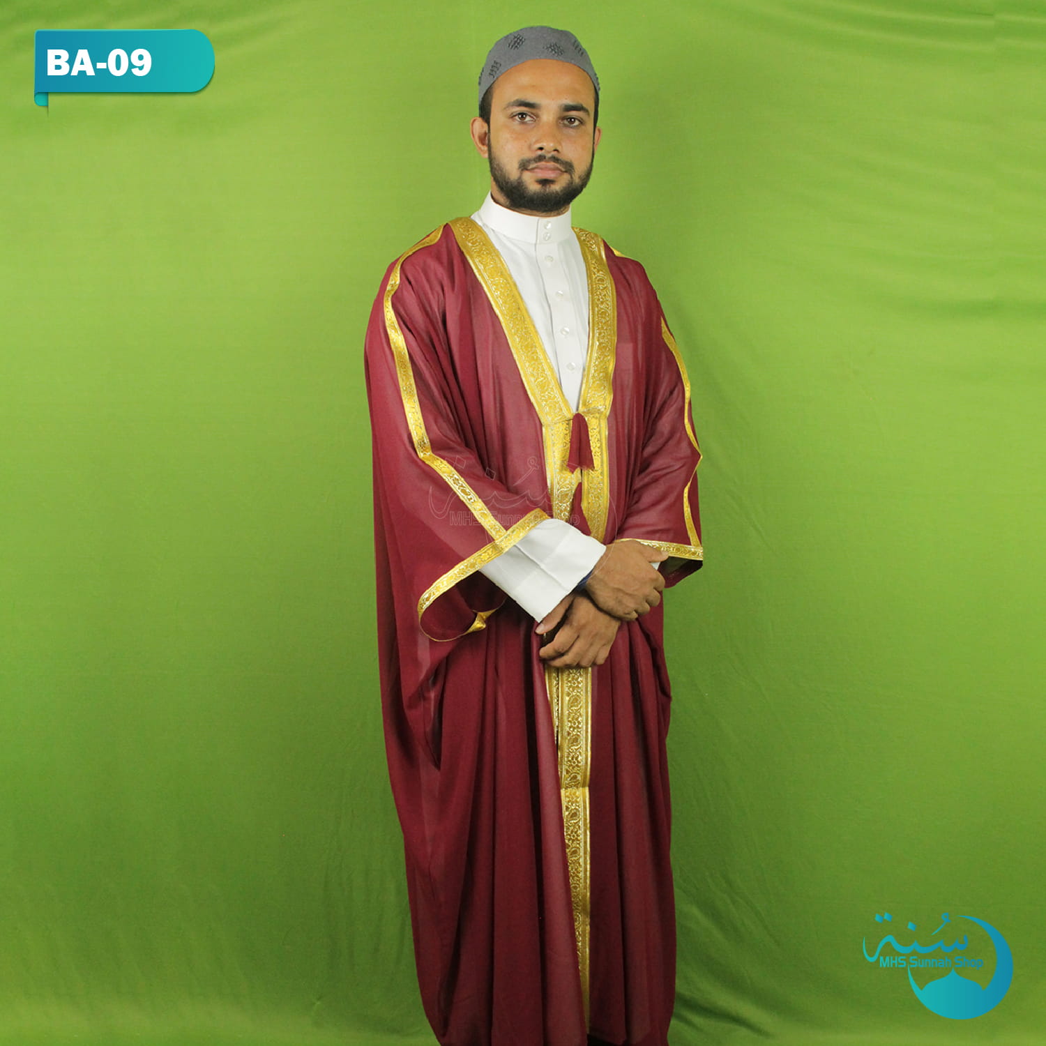 Maroon Color Comfortable Bangladeshi Imam Dress Aba Kaaba Thobe for Men