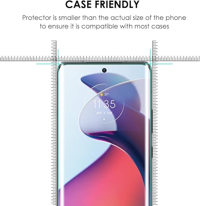 Motorola Moto EDGE Full HD Curved Edge Liquid UV Tempered Glass Screen ...