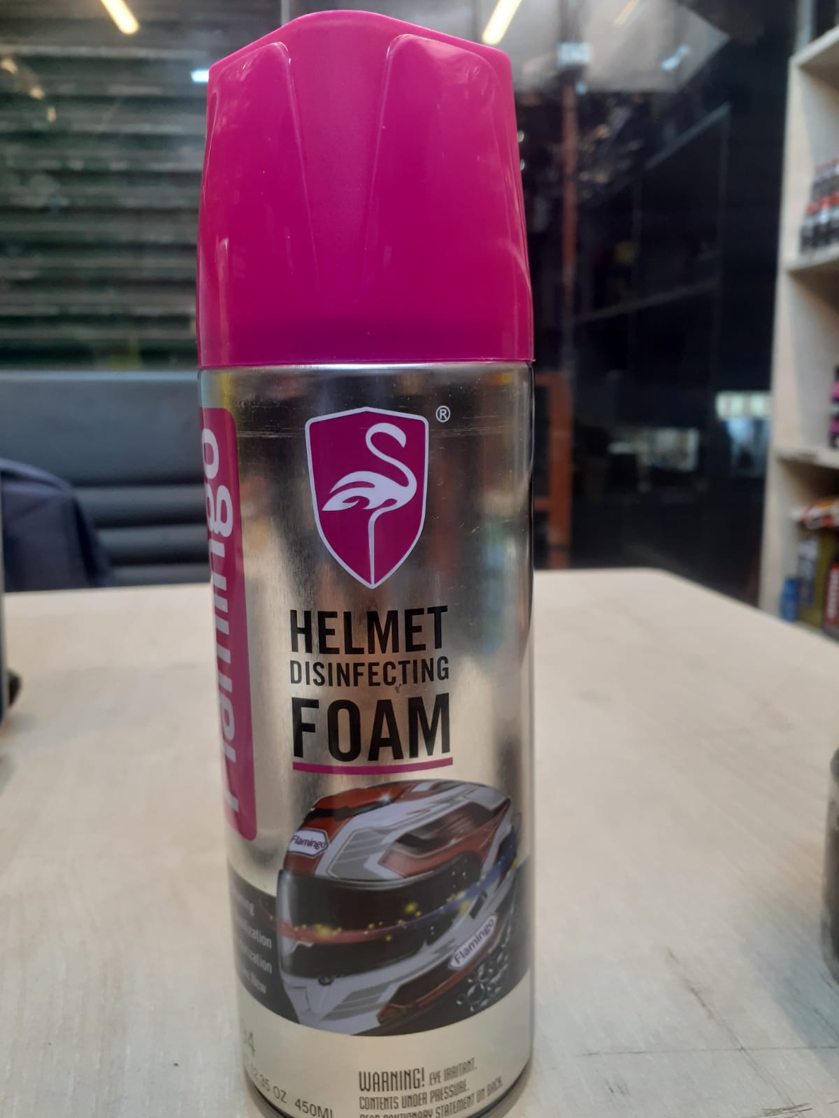 Flamingo Helmet Disinfecting Foam Cleaner 450ml, Motorcycle Helmet Foam ...