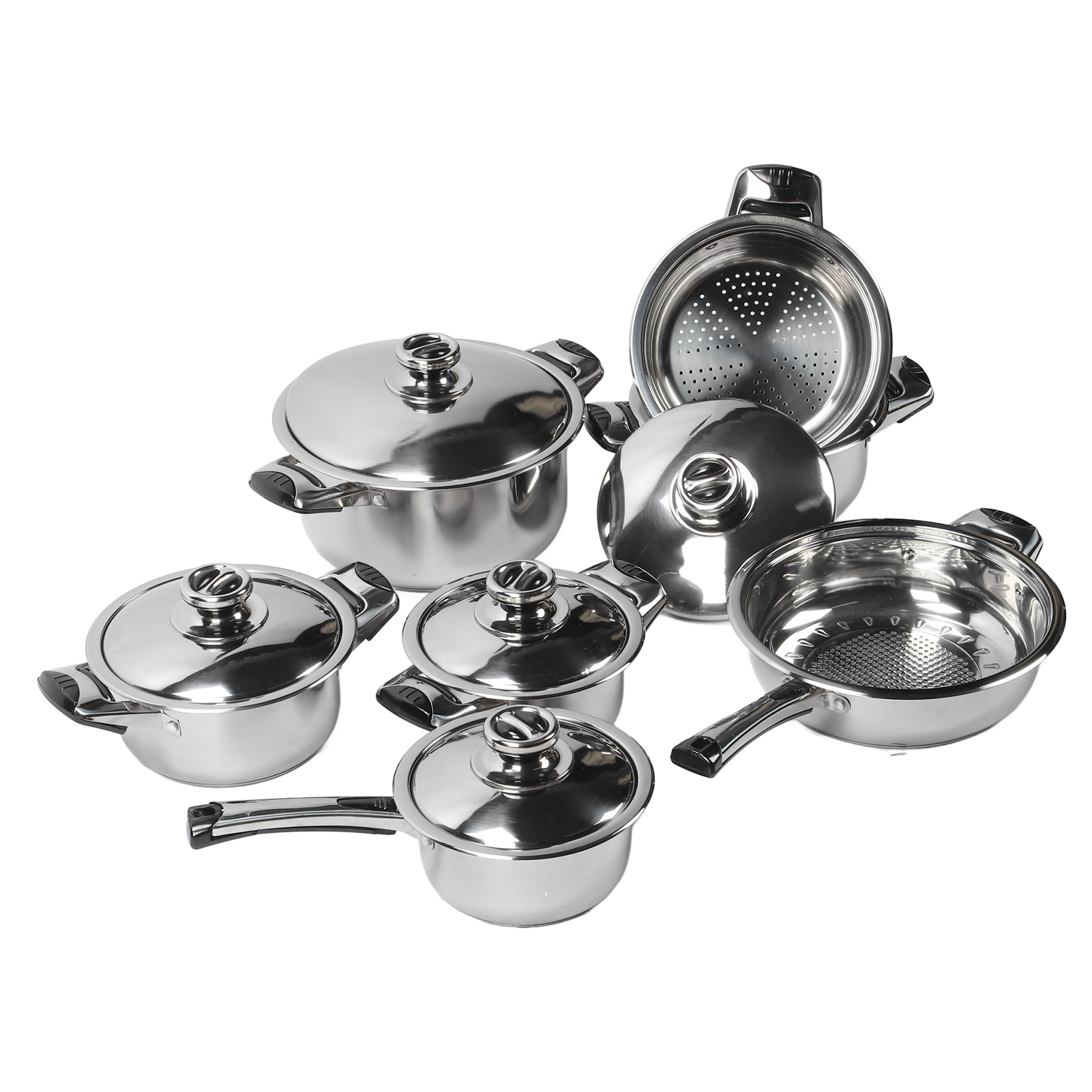 HG Stainless Steel Cookware Set Uniform Heat Conduction Pots Pans ...