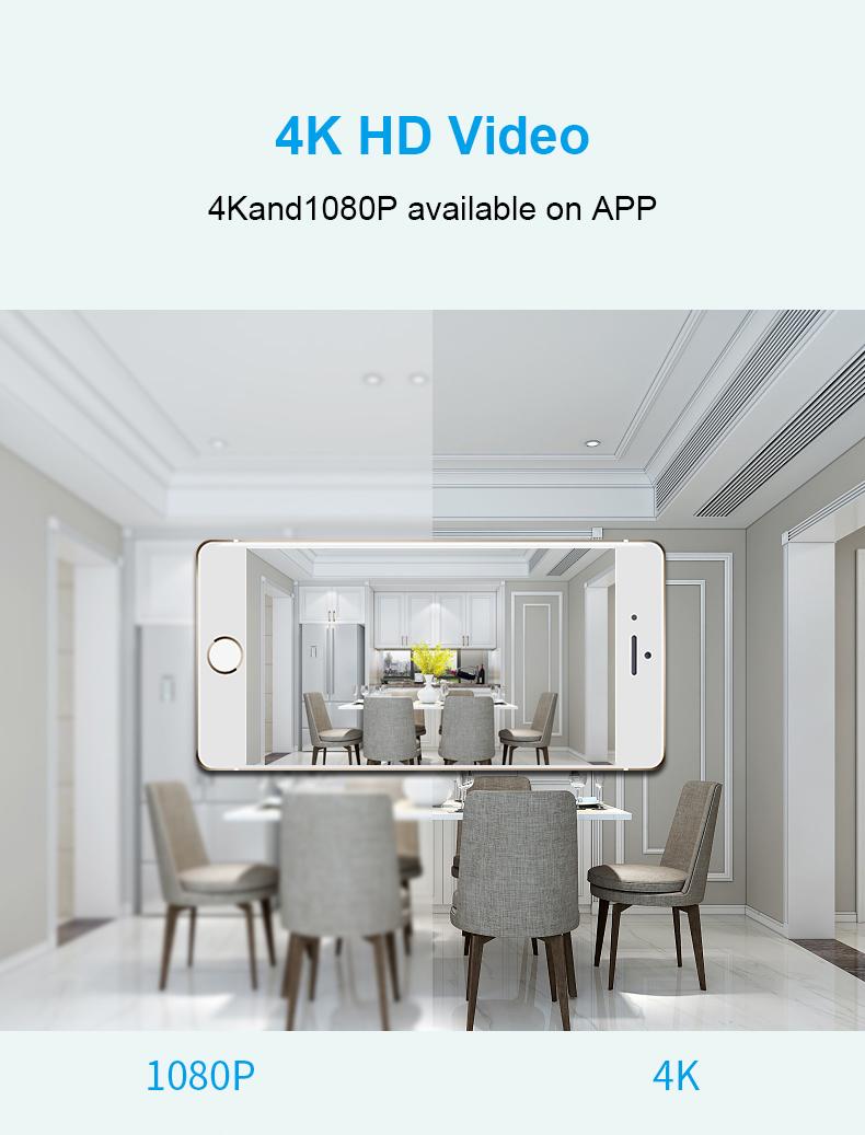 Battery Backup IP Camera WD7 Mini HD WIFI Camera Night Vision 180 ...