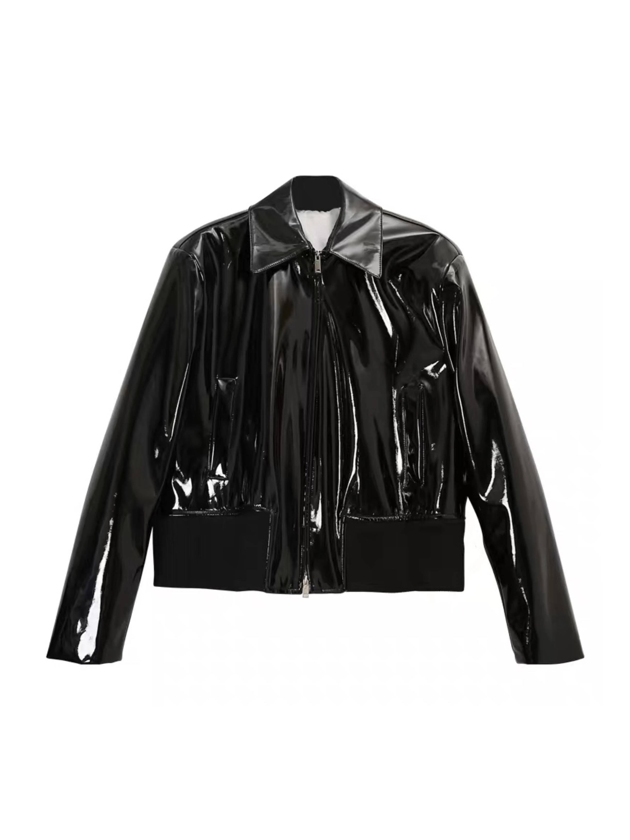 Black Piano Face Leather Cool Chic Coat Man Boy's Tech Wear Jacket Punk ...