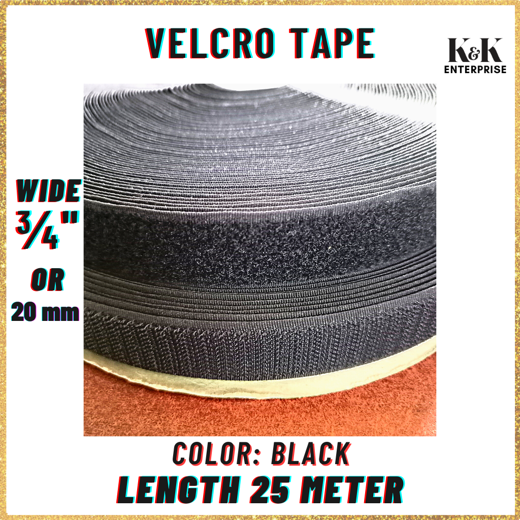 25 meter ¾ inch Ultra-Strong Velcro Tape, Hook and Loop Tape ...