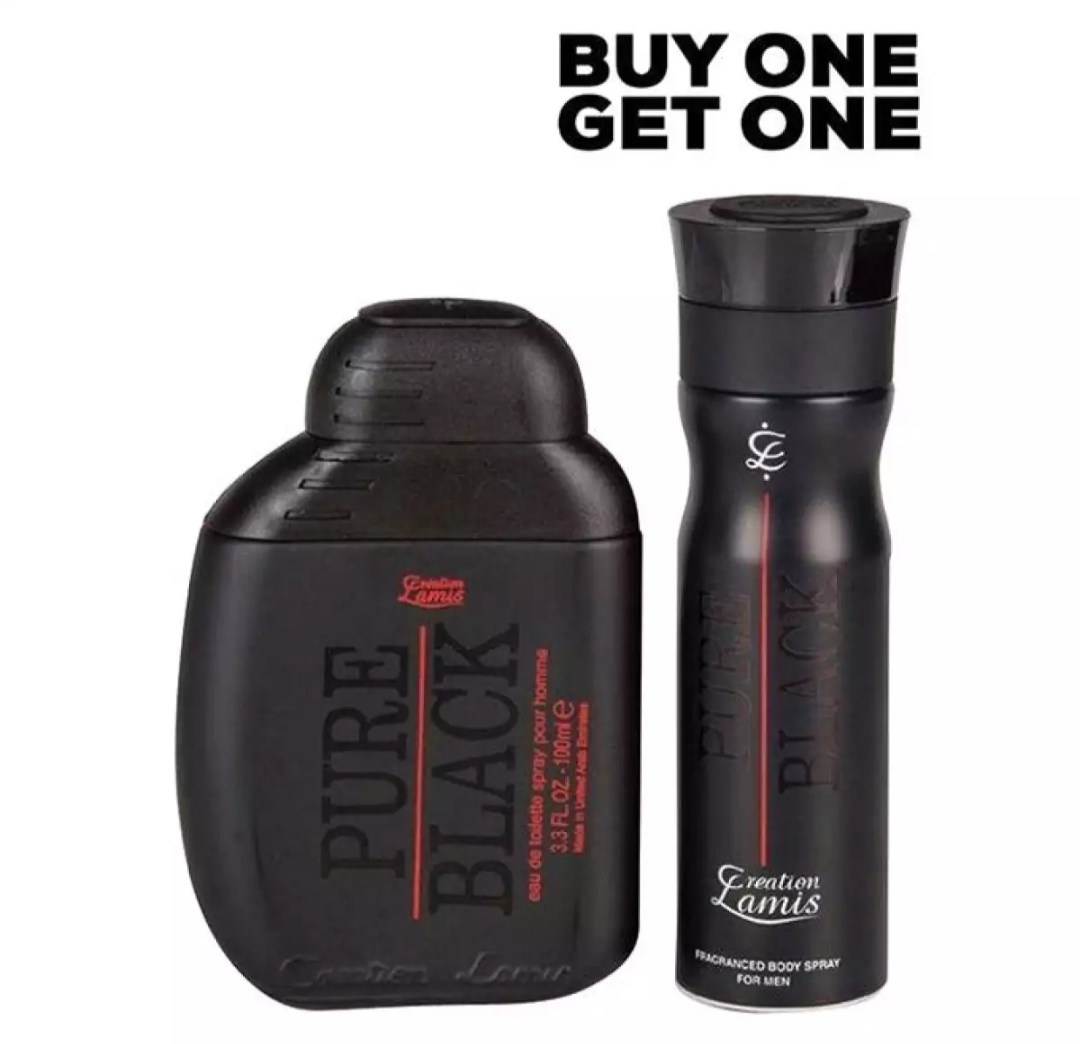 PURE BLACK PERFUME BODY SPRAY COMBO PACK FOR MEN 100ml+200ML | Daraz.com.bd