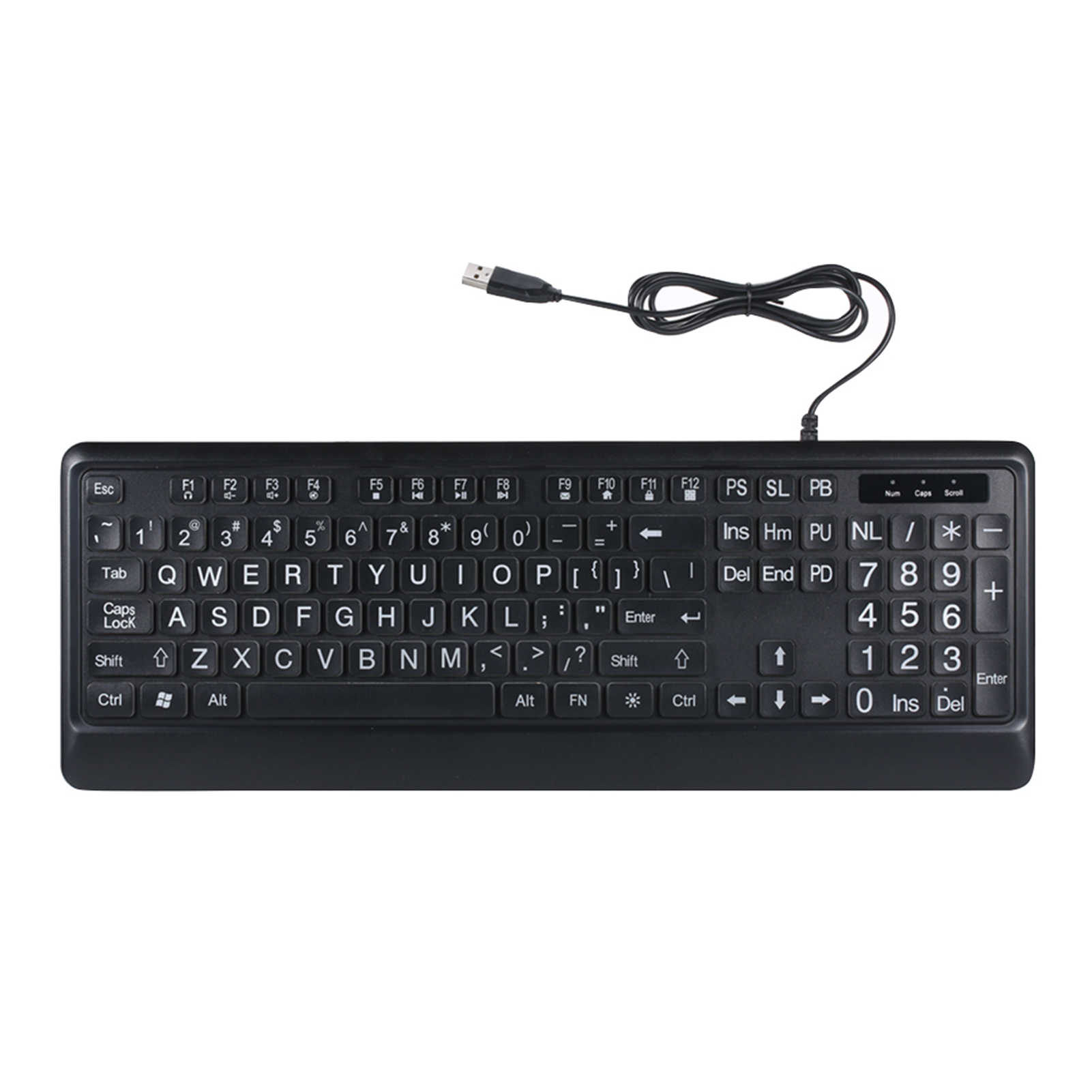 USB Interface Large Print Backlit Wired Keyboard | Daraz.com.bd