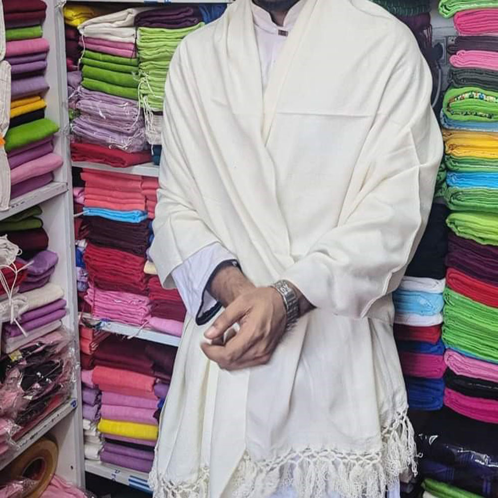 One Colour Woolen Shawl Or Chador For Men & Women