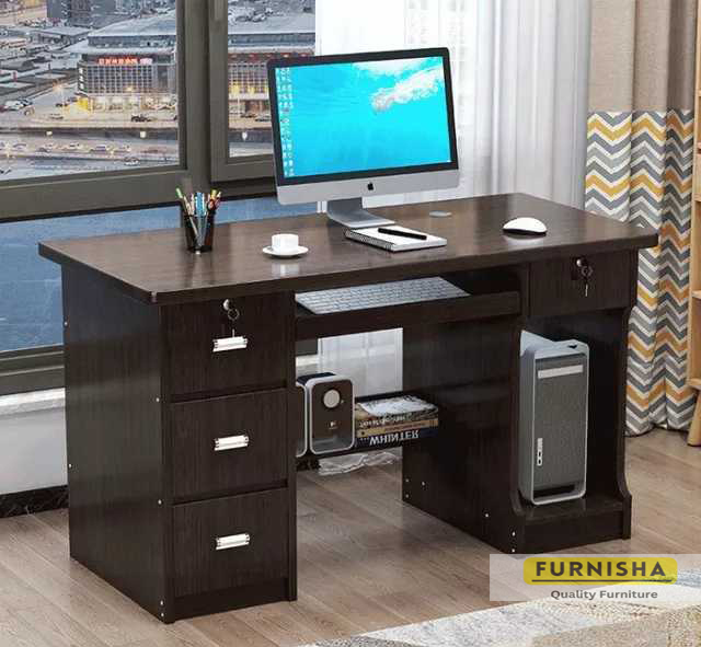 Office Table with File Shelf Workstation Laptop Computer Table Multi ...