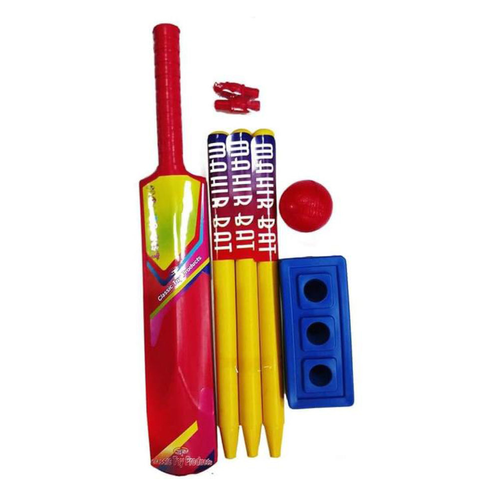 Plastic Cricket Bat Stamp Ball Set For Kids Multicolor - Introduce Kids ...