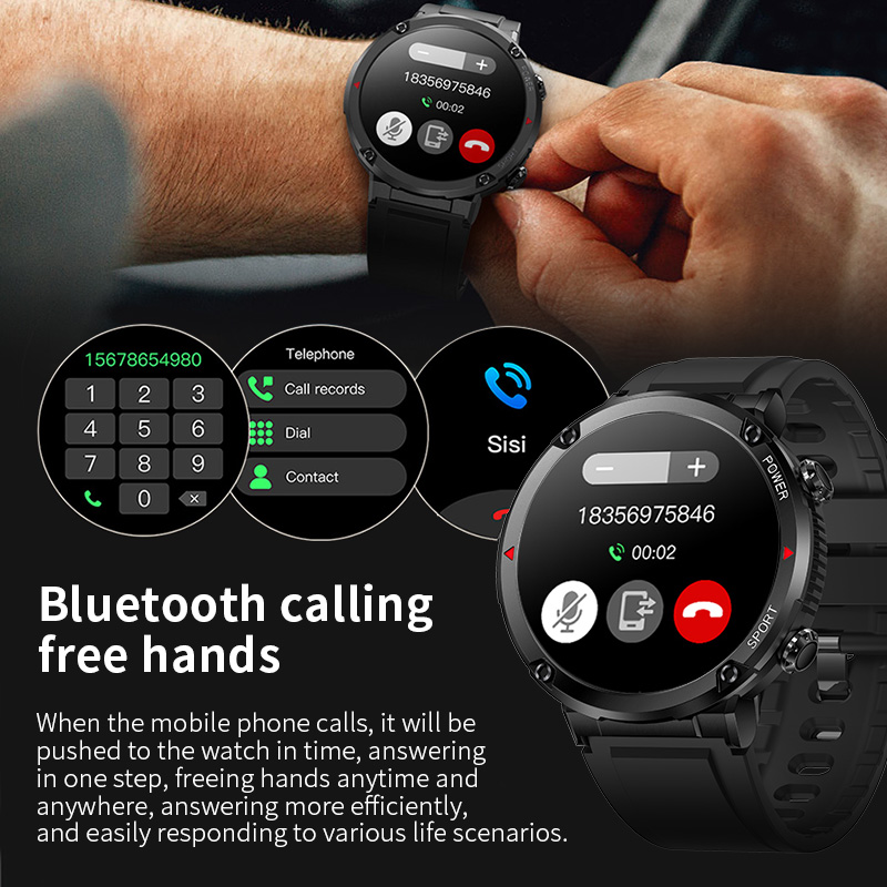 LIGE 2023 Bluetooth Call Smartwatch 600 mA Big Battery Men Smart Watch ...