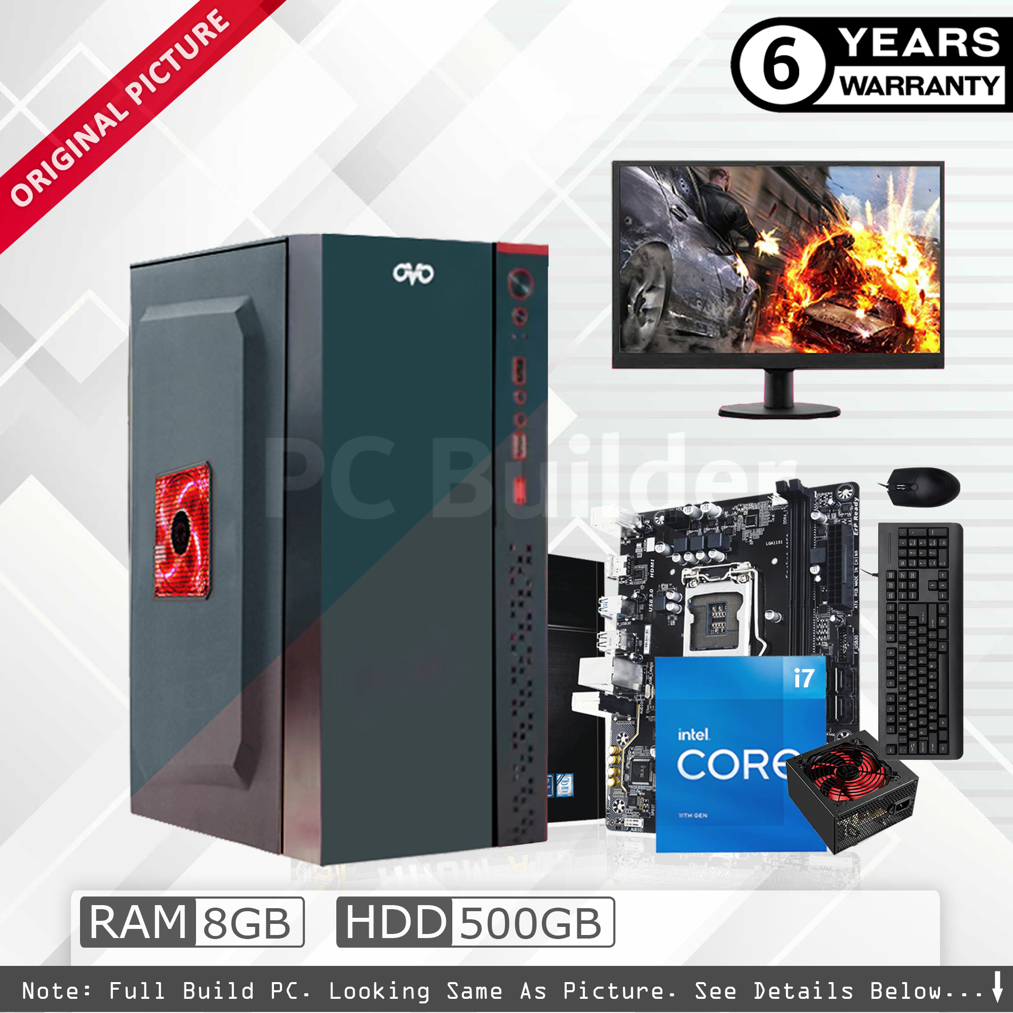Intel Core I5 Ram 8Gb Hdd 500Gb Graphics 4Gb Built-In Gaming Pc Win 10 ...