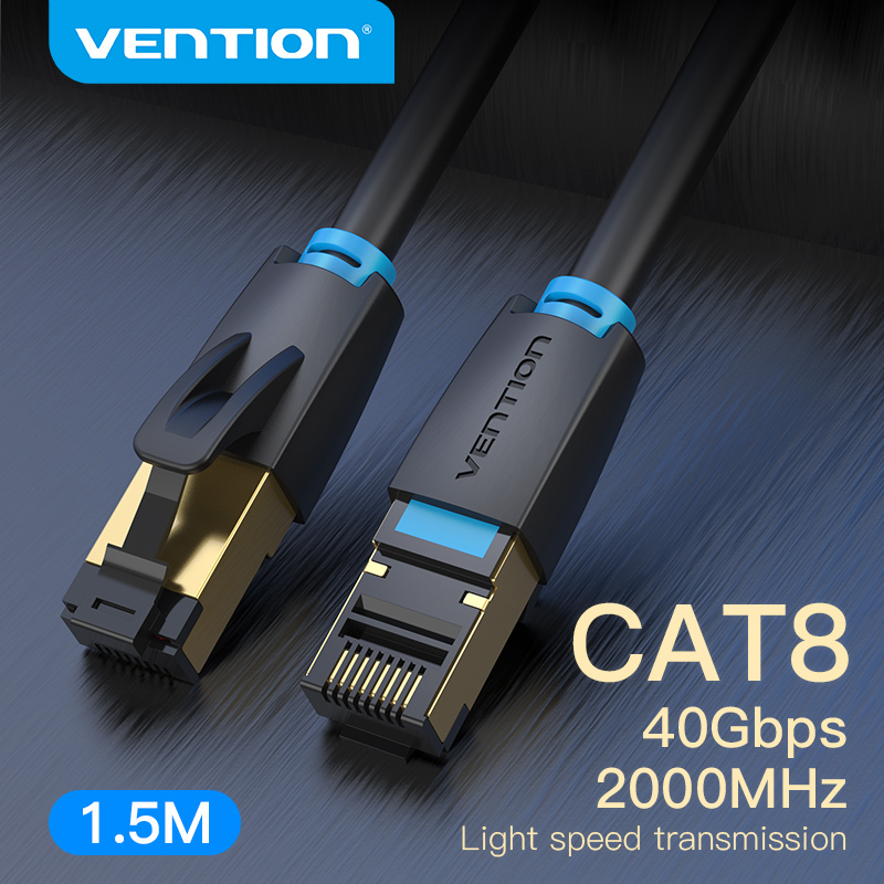 Vention Cat 8 Ethernet Cable SFTP 40Gbps Super Speed RJ45 Cat 8 Network Cable Gold Plated ...