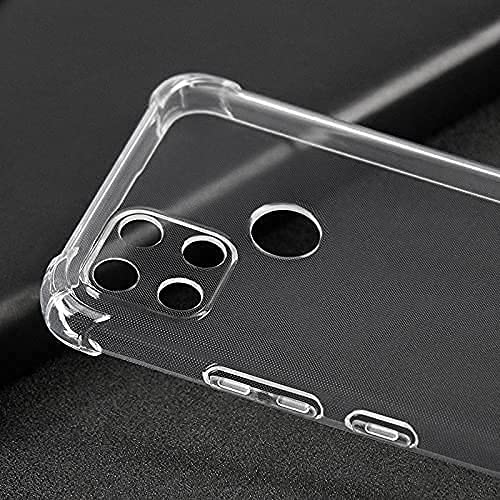 Realme c21y Flexible Clear Transparent Soft TPU Back Case Cover With Bumper
