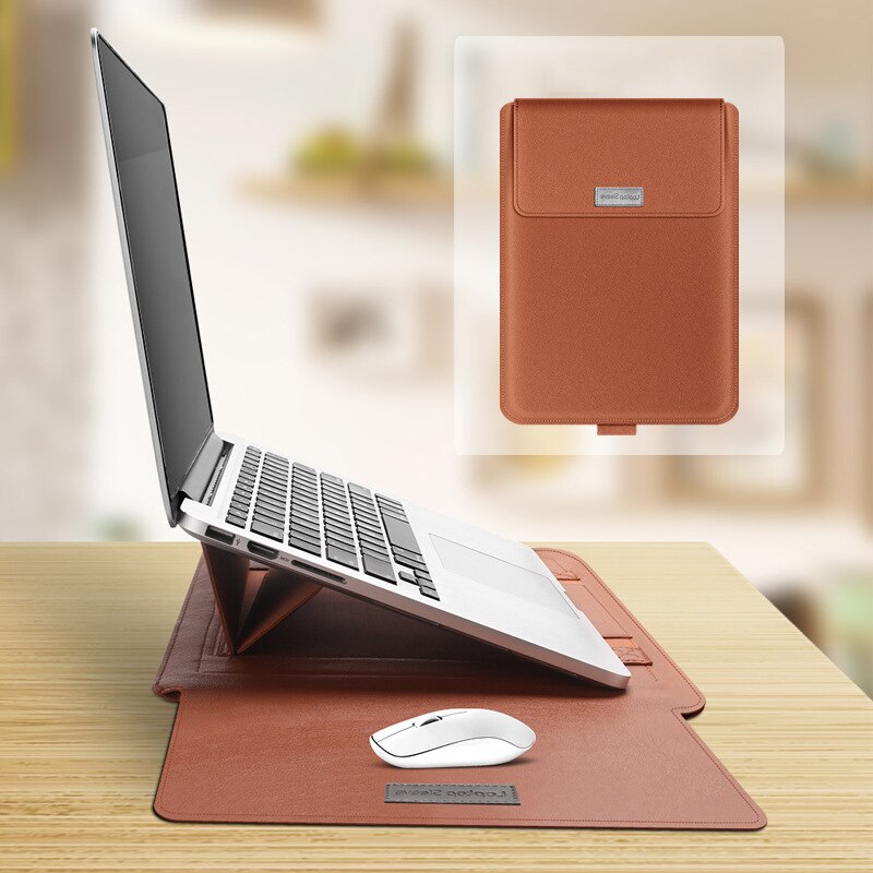 【happy one】Foldable PU Leather Bag For Macbook Pro 13 15 Air 13 11 Case ...