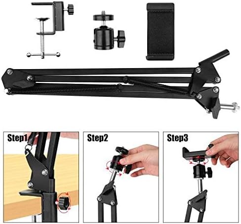 Anivia Overhead Video Stand Phone Holder Articulating Arm Phone Mount ...