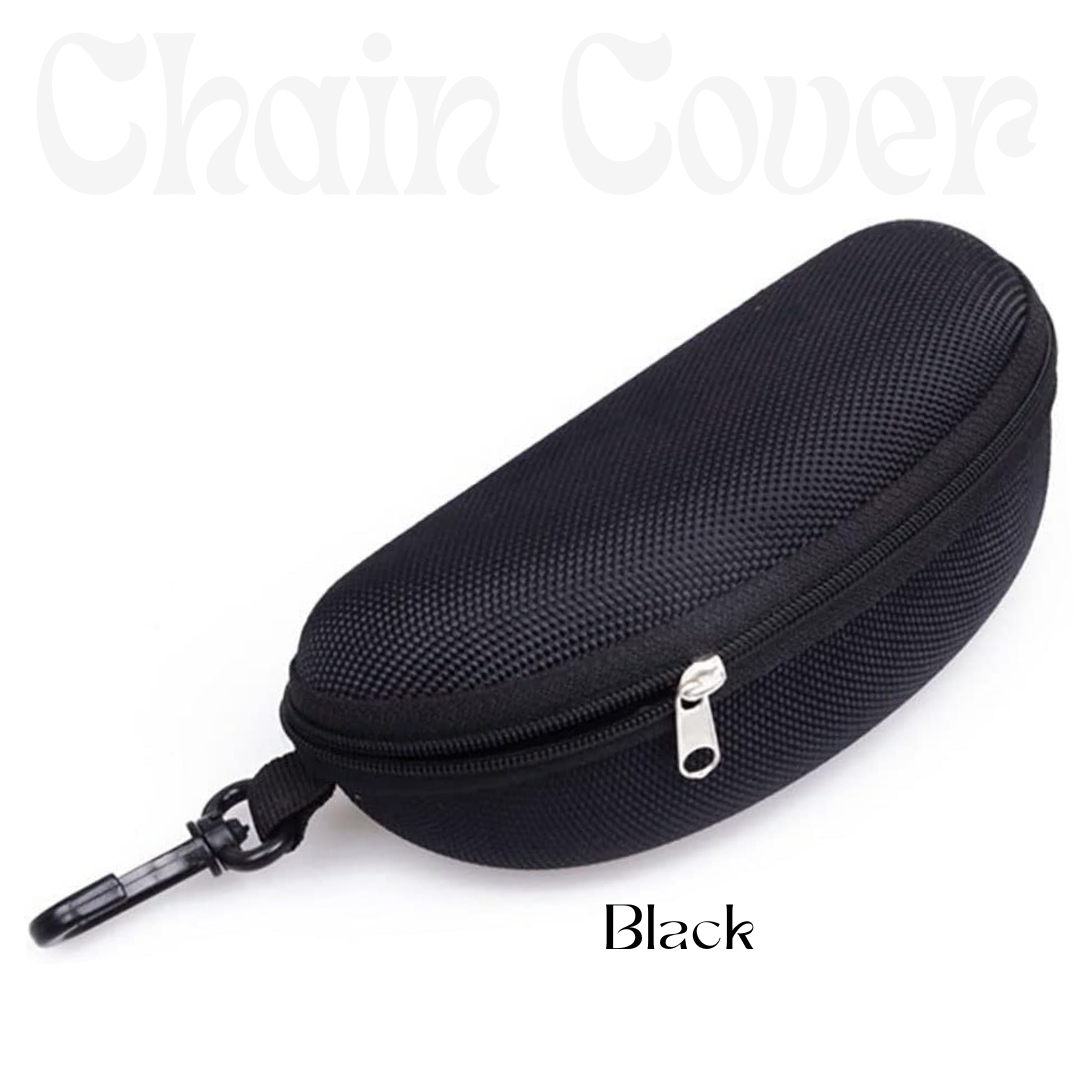 Fashion chain cover Portable Zipper Eye Sunglasses Glasses Box Case ...