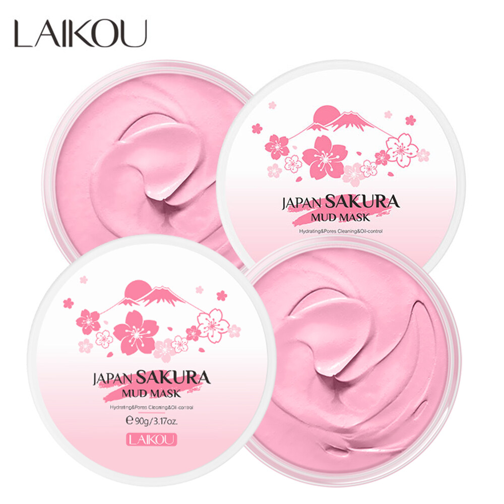 LAIKOU Japan Sakura Clay Mask Deep Cleansing Whitening Repair Skin Mud ...