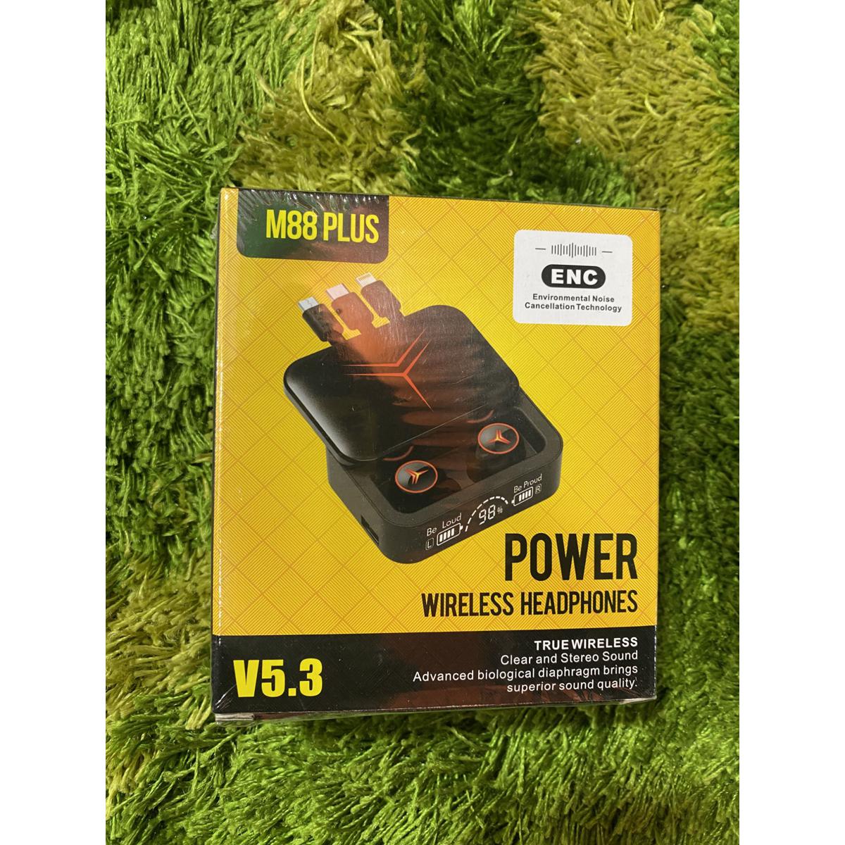 M88 PLUS WIRELESS IN-EAR GAMING HEADPHONES WITH LED DISPLAY | Daraz.com.bd