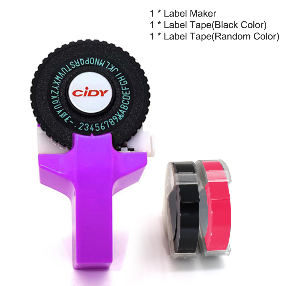 Mini Portable Manual Label Maker DIY 3D Embossing Label Writer Printer ...