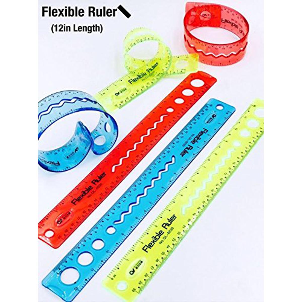2 Pcs Flexible Rular - 12'' (Multicolor) | Daraz.com.bd