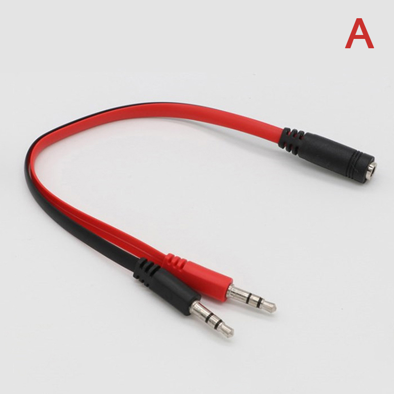 3.5mm AUX 1 Male To 2 Female Spliter Wire 3.5 Jack Audio Splitter Cable ...