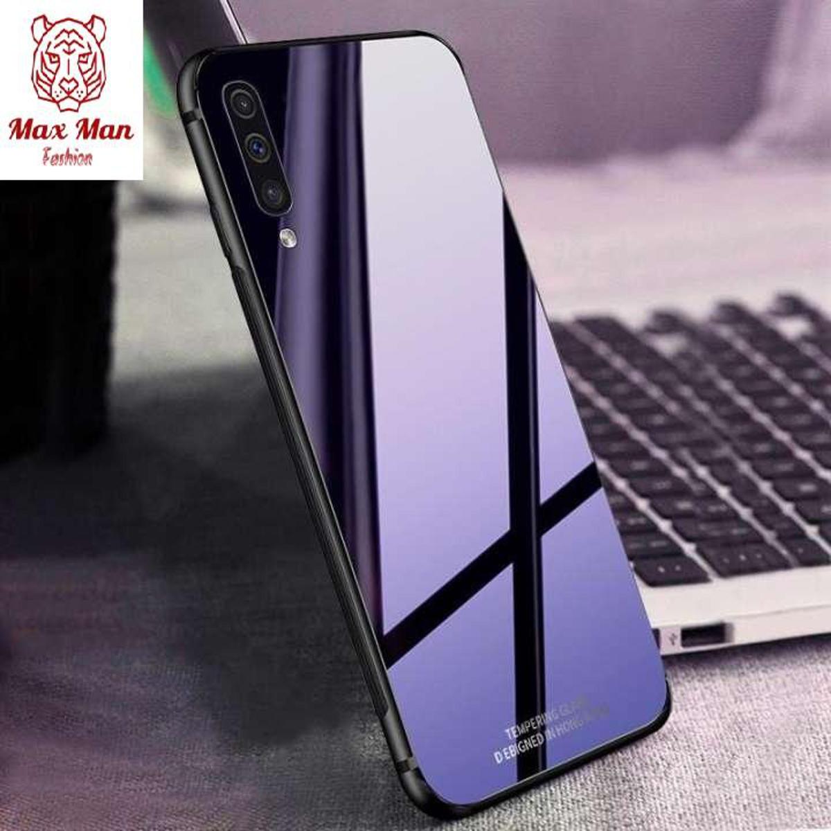 Samsung Galaxy A30S Back Cover Glass Case Black...... - Phone Back ...