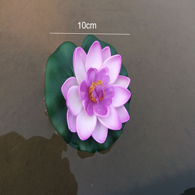 10cm/17cm Artificial Lotus Fake Plant Pond Decor Artificial Water Lily ...