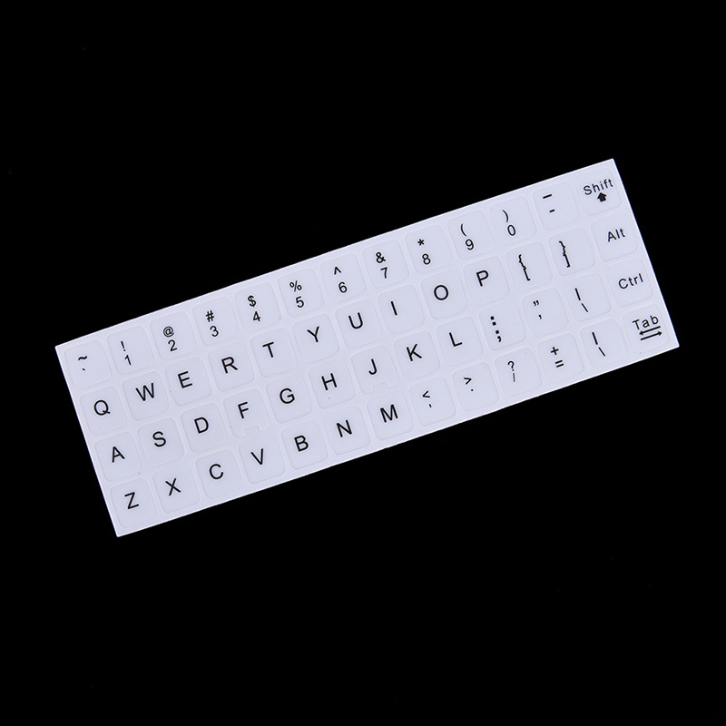 UK English White Keycap Stickers QWERTY Laptop Desktop UK English White ...