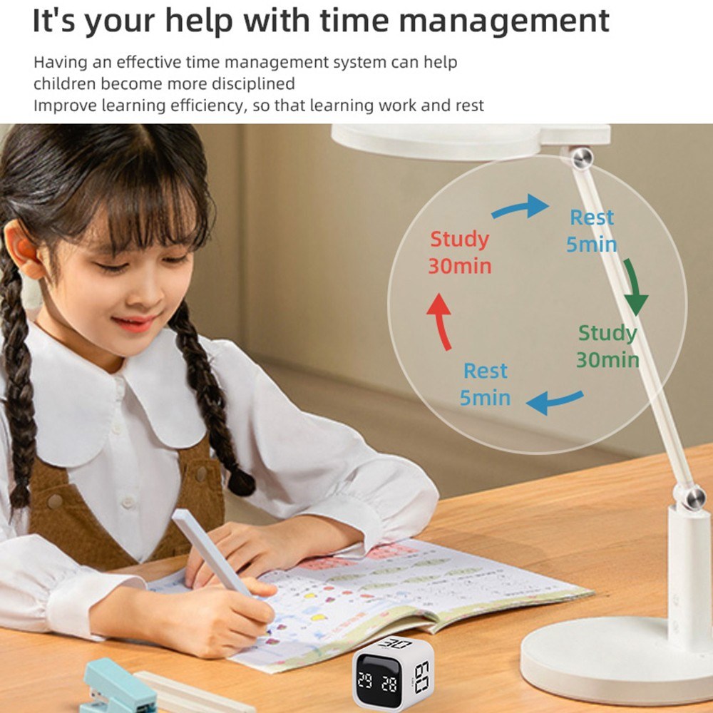 Portable Cube Timer Gravity Sensor Rotating Timer Bd