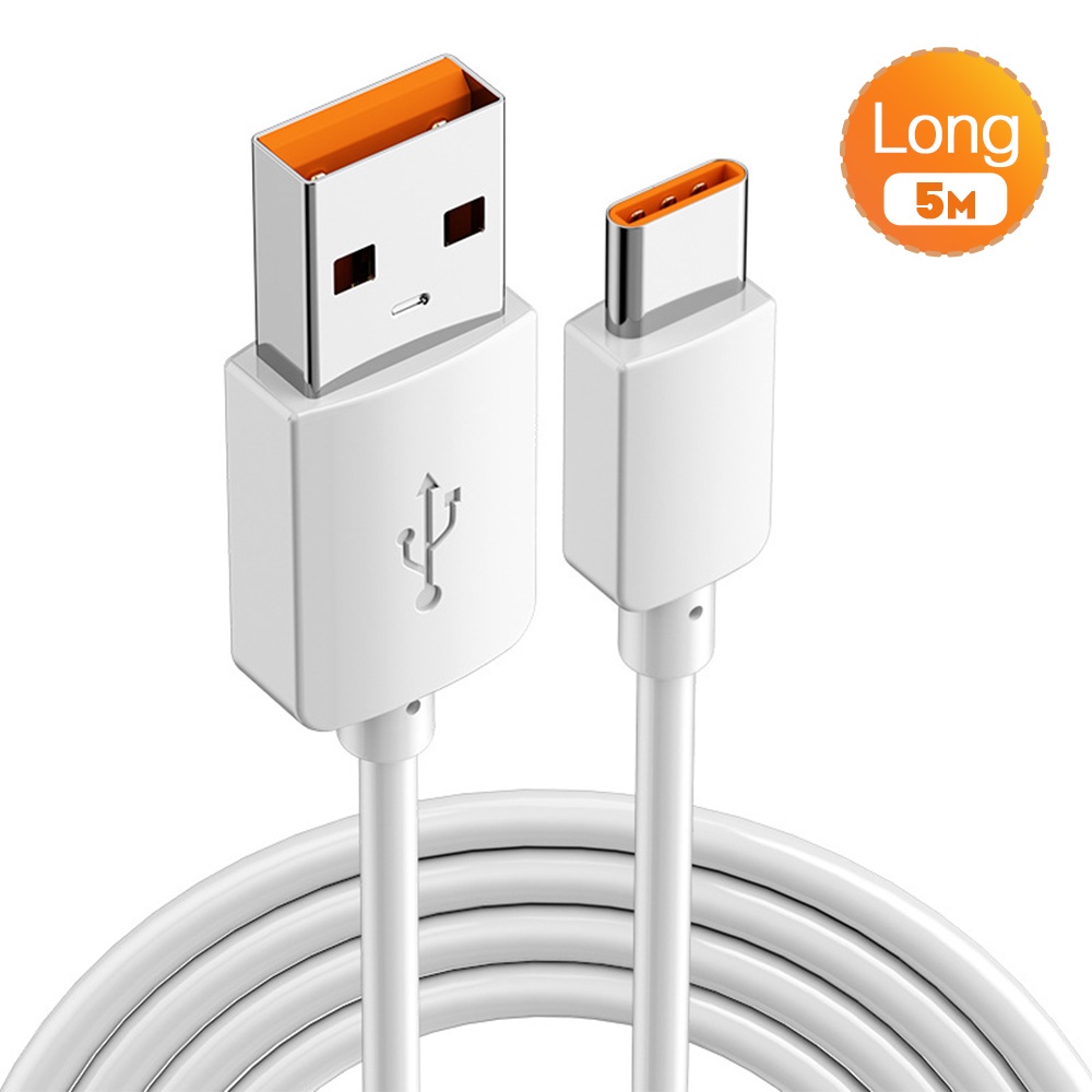 White Type C Extended Data Cables 2.8/5/8/10m Ultra-long Type C ...