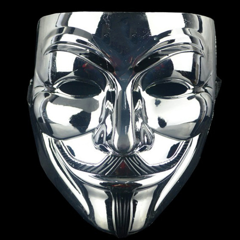 Anonymous Vendetta Guy Fawkes Hacker Face Mask Adults Halloween Fancy ...