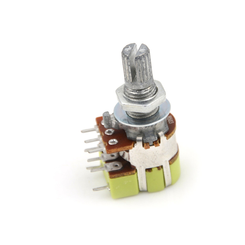 B50K 50K Ohm Dual Linear Taper Volume Control Switches Potentiometer ...
