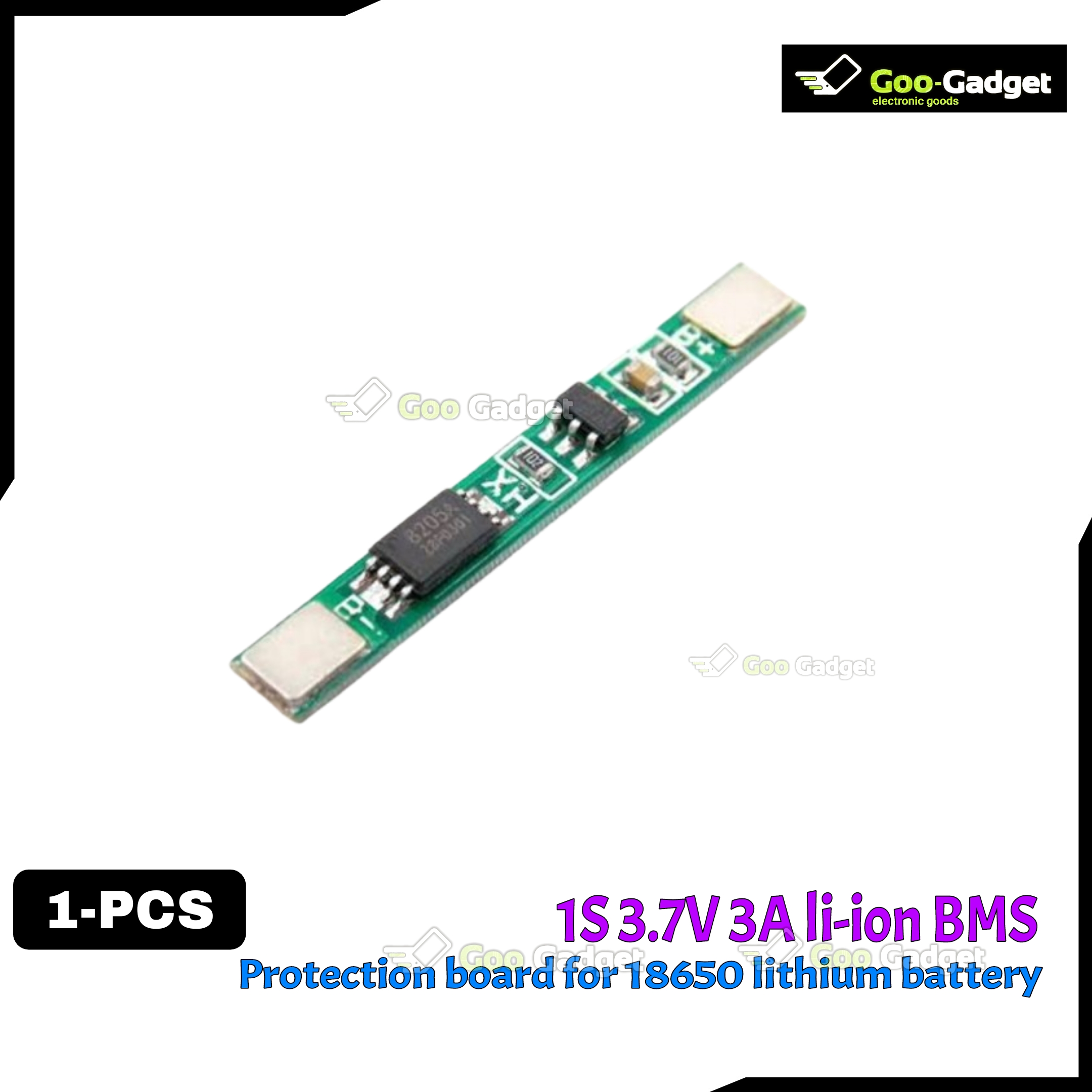1S 3.7V 3A Li-ion BMS Protection Board for 18650 3.7V lithium ion ...