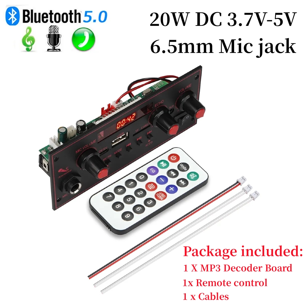 15W DIY Home Digital Amplifier MP3 Decoder Board 5V 10W Audio Power ...