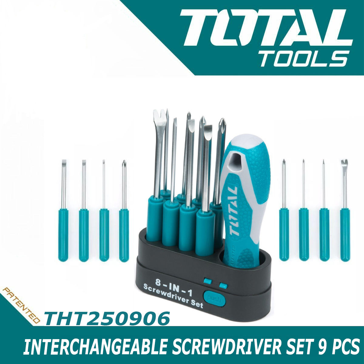 Total Interchangeable Screwdriver Set 9 Pcs (Tht250906 | Daraz.com.bd